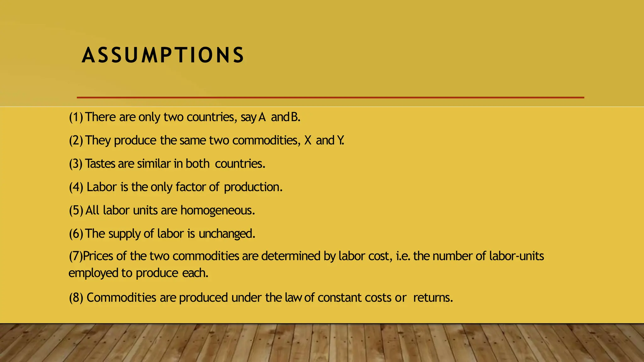Theory of comparative cost advantage-converted.pptx | Commodities | Economy