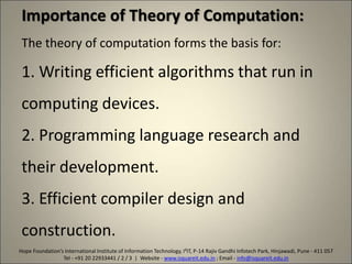 Importance of Theory of Computations | PPT