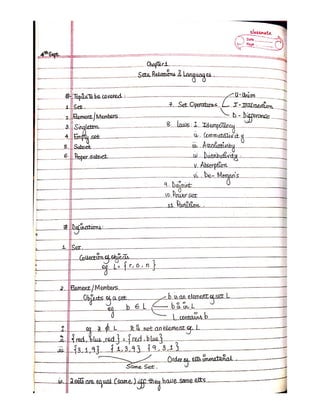 Theory of Computation Notes - Ronak Sumbaly | PDF