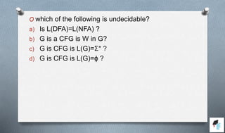 Theory of computation: short tricks to remember closure properties | PPTX