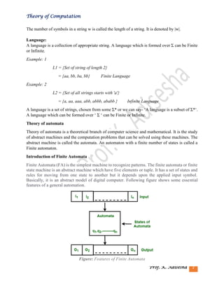 Theory of computation and automata | PDF