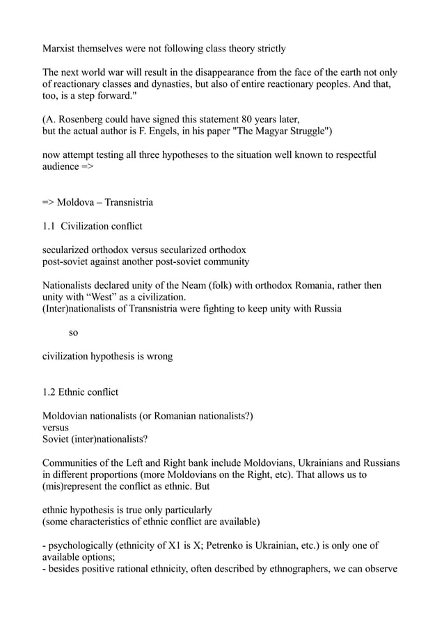 Theory of conflict: toward the psychological explanation | PDF