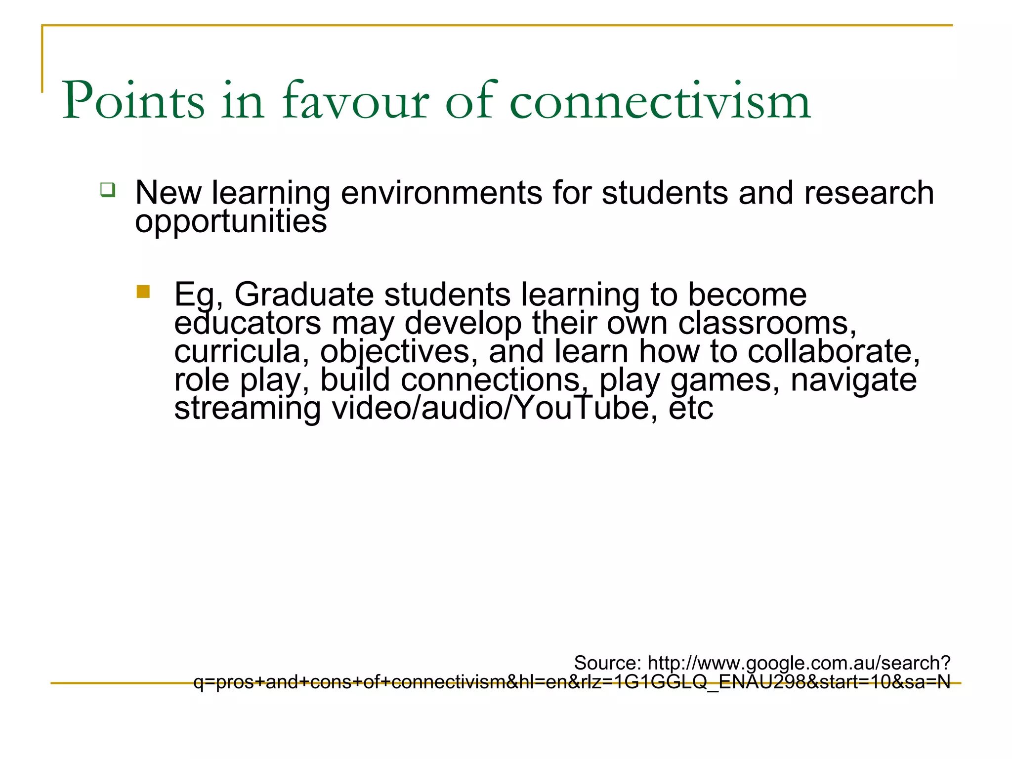 Theory of connectivism | PPT