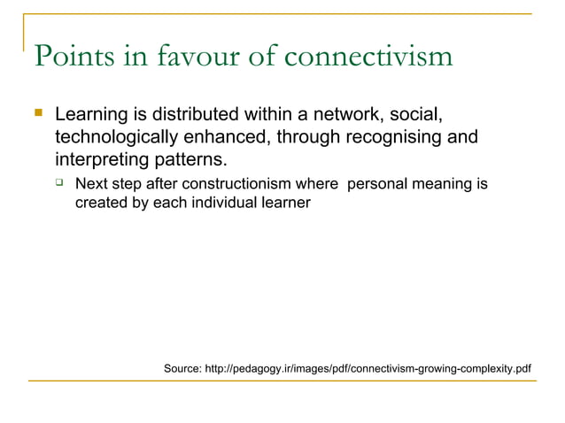 Theory of connectivism | PPT | Internet | Computing
