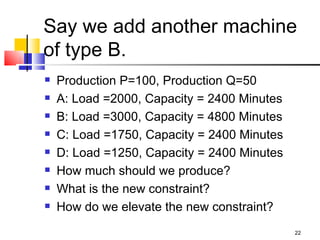 Theory of constraint | PPT | Logistics | Business