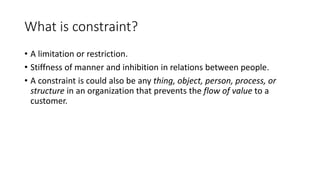Theory of Constraint | PPT