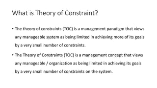 Theory of Constraint | PPT