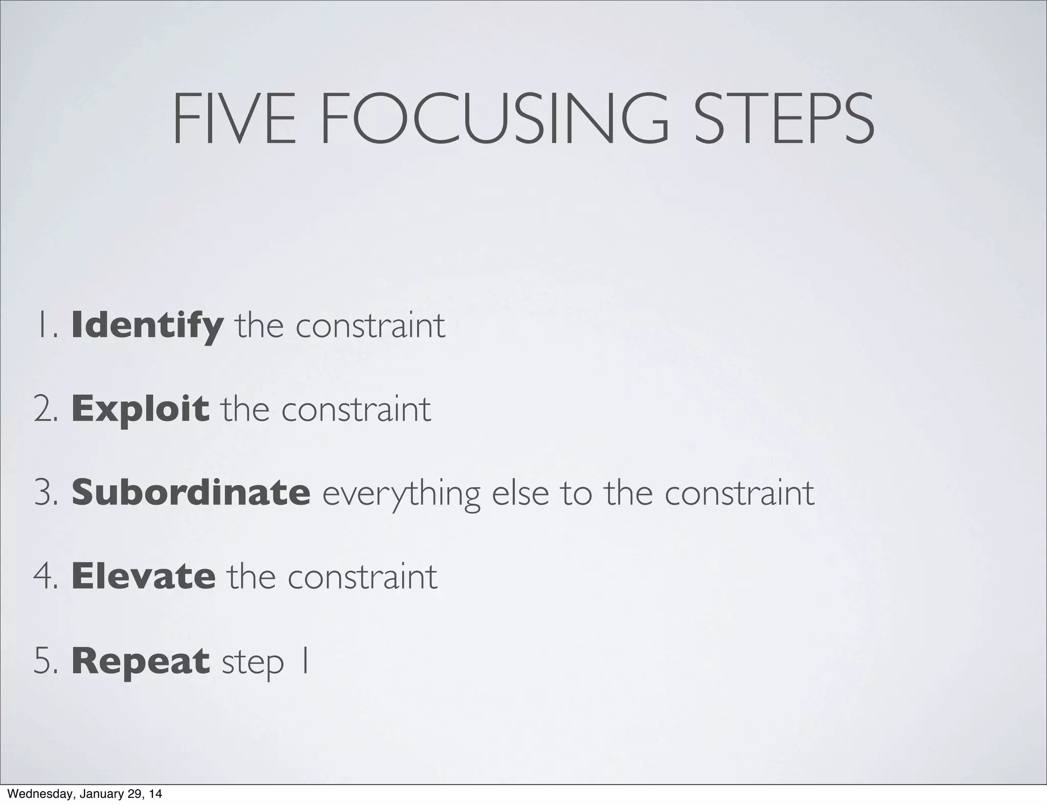 Theory of Constraints | PDF