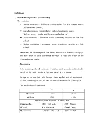 Theory of constraints | PDF