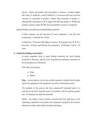 Theory of constraints | PDF