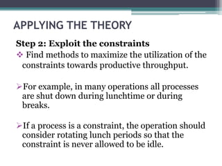 Theory of constraints | PPTX