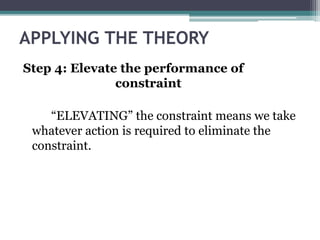 Theory of constraints | PPTX