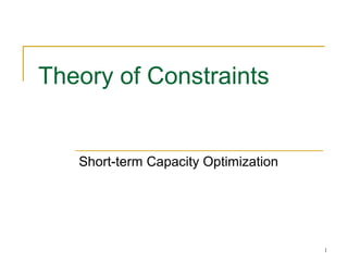 Theory of constraints | PPT