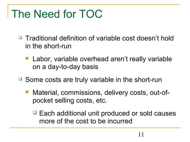 Theory of constraints | PPT | Logistics | Business