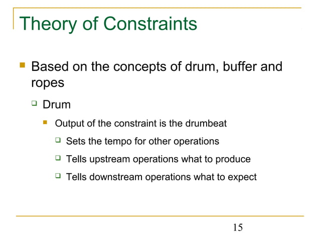 Theory of constraints | PPT | Logistics | Business