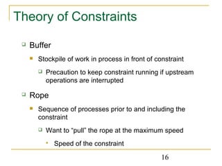 Theory of constraints | PPT