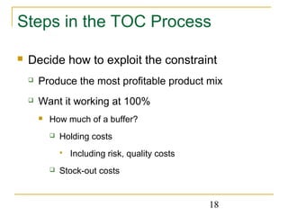 Theory of constraints | PPT