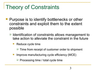 Theory of constraints | PPT