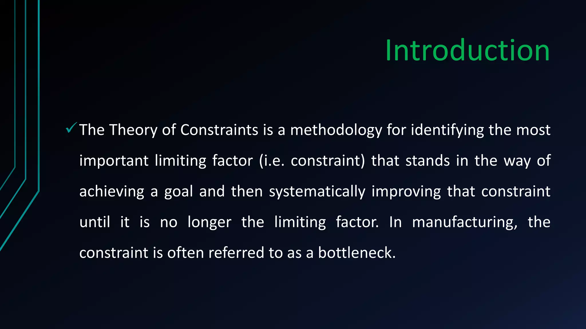 Theory of constraints(TOC) | PPTX
