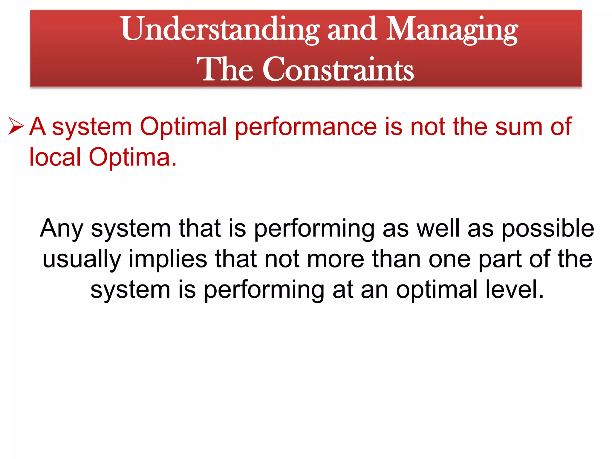 Theory of constraints | PPTX