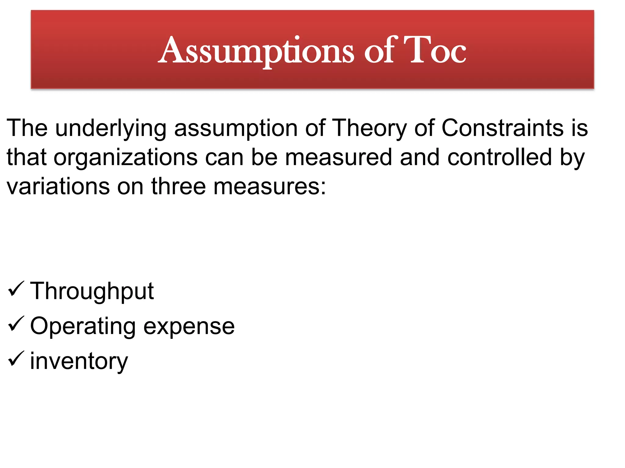 Theory of constraints | PPTX