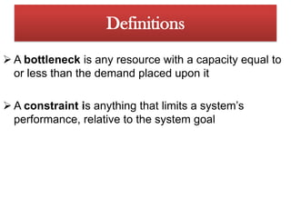 Theory of constraints | PPTX