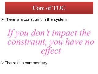 Theory of constraints | PPTX