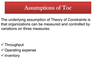 Theory of constraints | PPTX