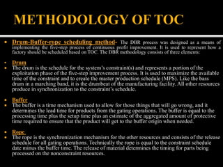 Theory of constraints(toc) & its application in a manufacturing firm | PPTX