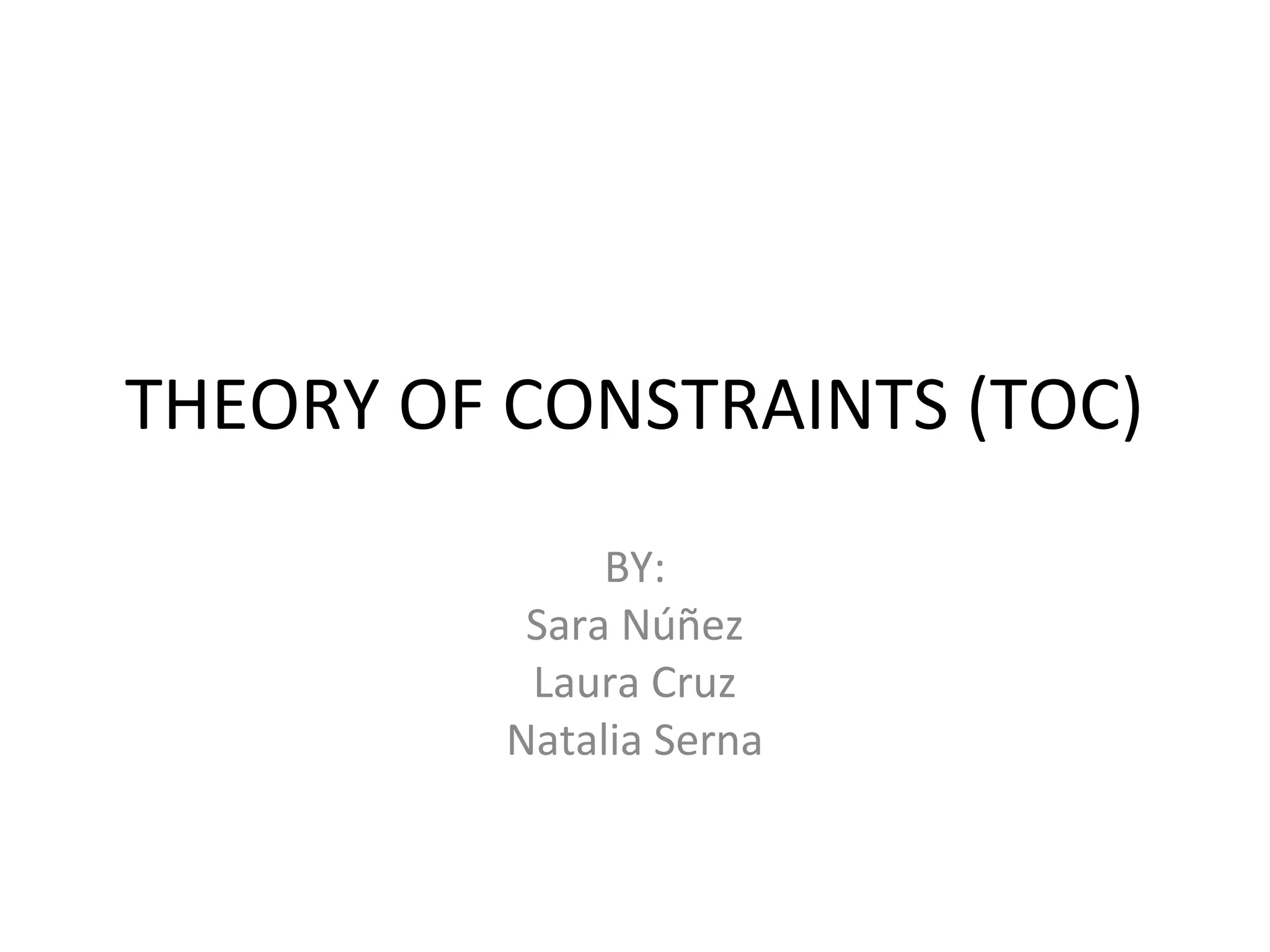 Theory of constraints_(toc)_ | PPT