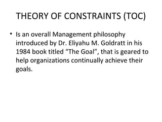 Theory of constraints_(toc)_ | PPT