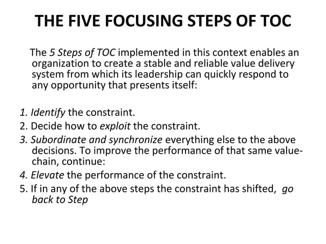 Theory of constraints_(toc)_ | PPT