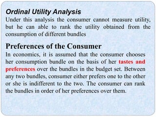 Theory of consumer behavior | PPTX