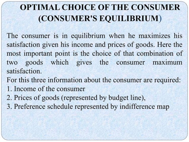 Theory of consumer behavior | PPT