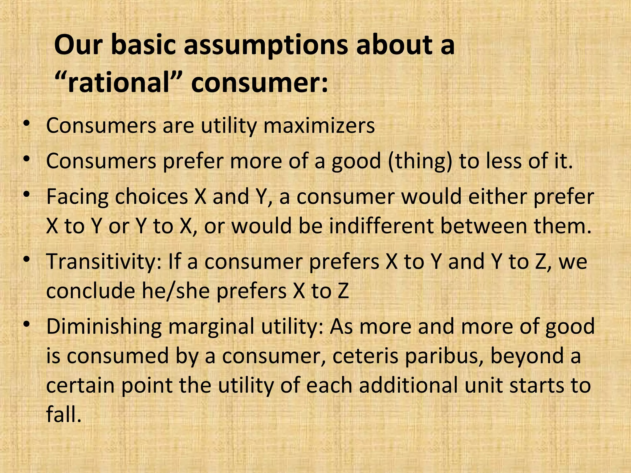 Theory of consumer behavior cardinal approach | PPT