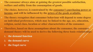 Theory of consumer behaviour | PPTX