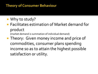 Theory of Consumer Choice Lecture Notes (Economics) | PPTX