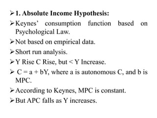 Theory of consumption | PPTX