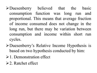 Theory of consumption | PPTX