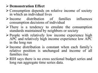 Theory of consumption | PPTX