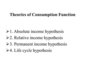 Theory of consumption | PPT