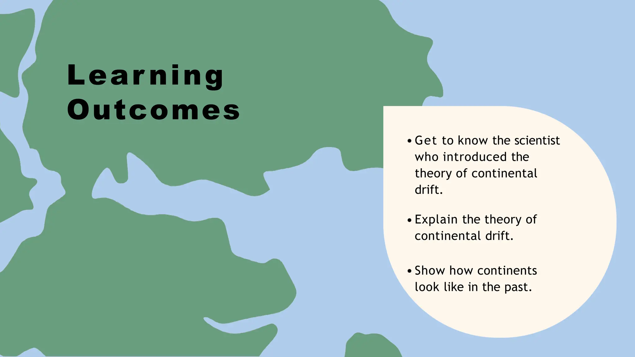 Theory of Continental Drift Science Presentation in Green Light Yellow ...