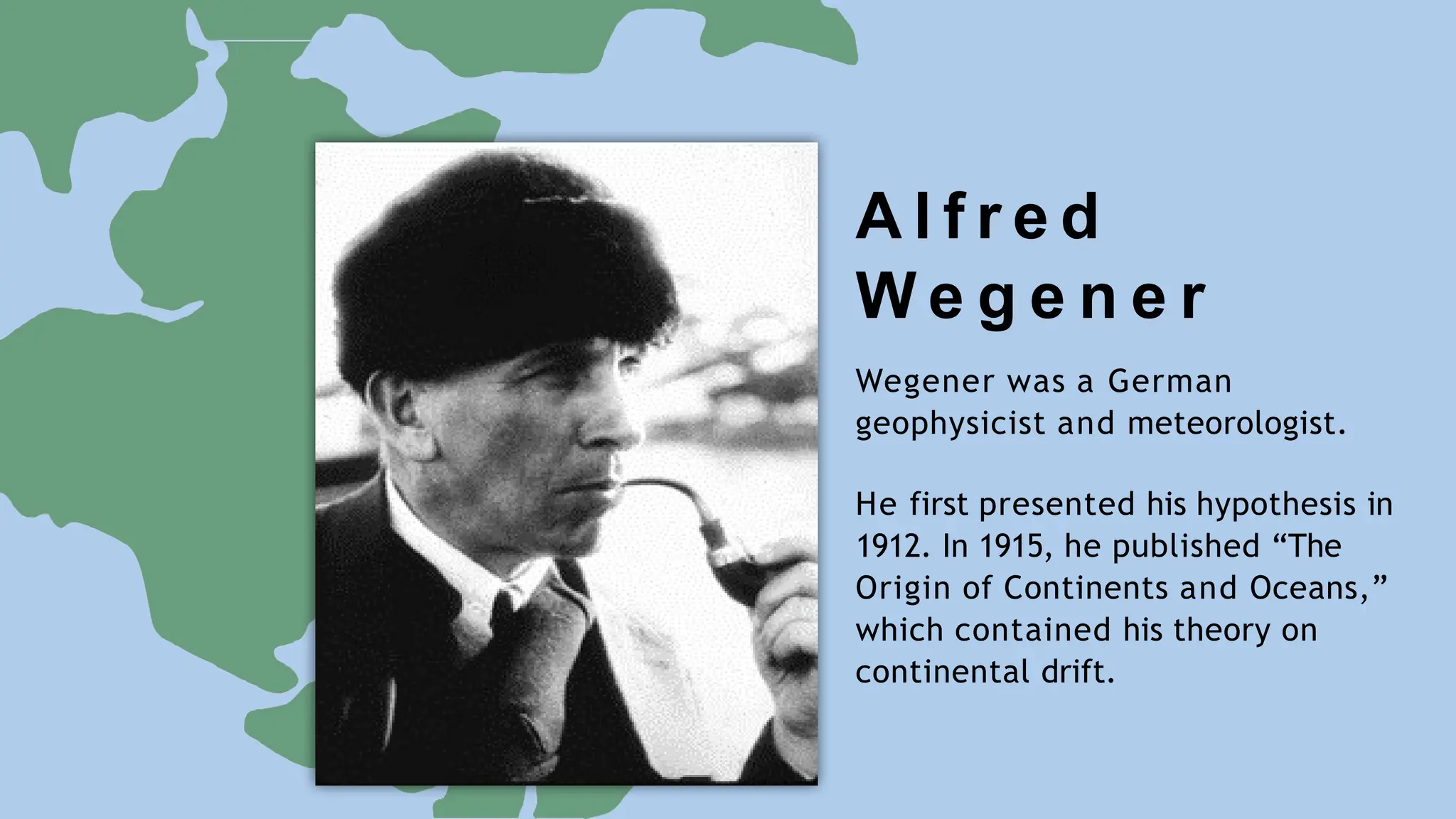 Theory of Continental Drift Science Presentation in Green Light Yellow ...