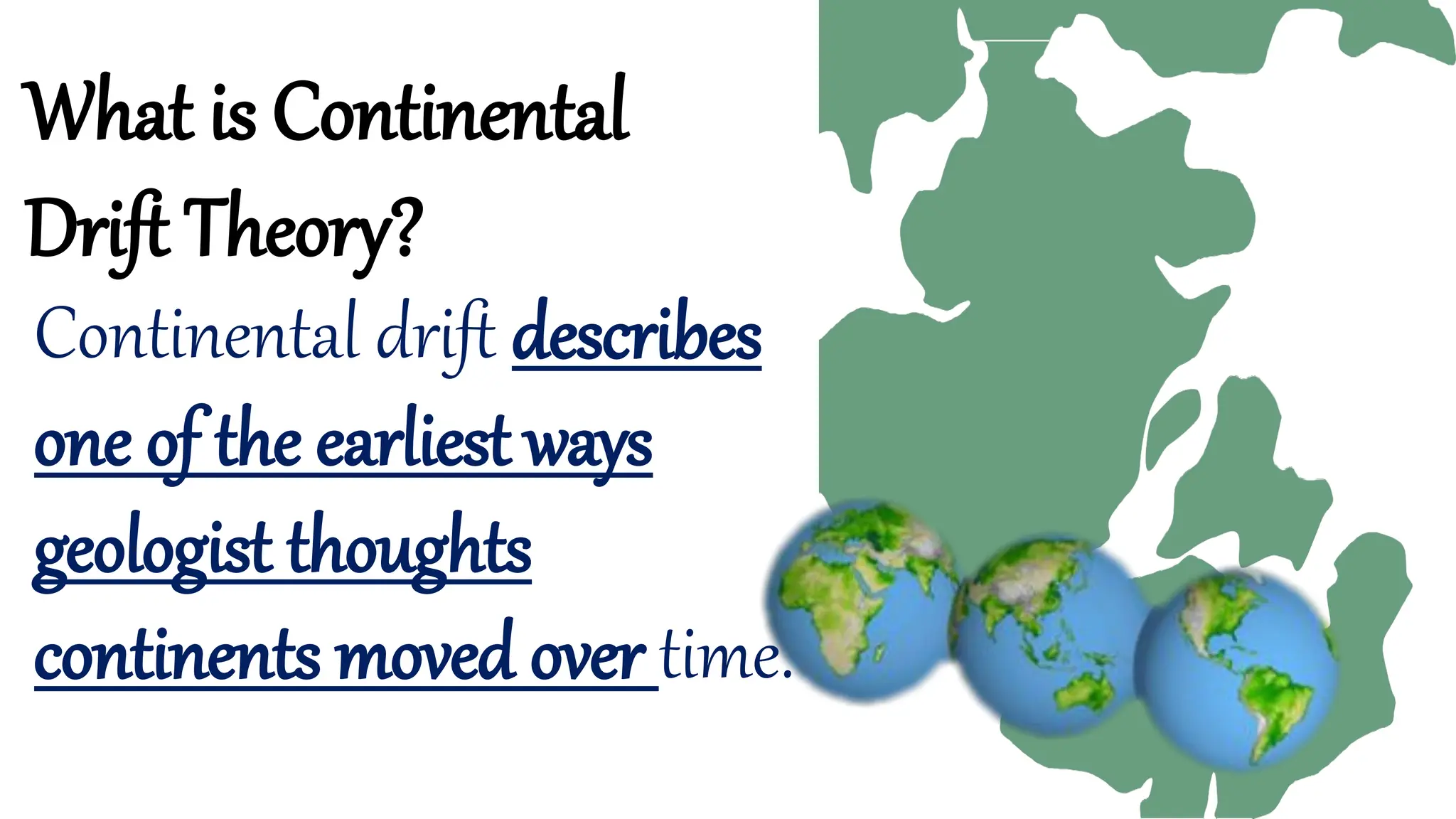 Theory of Continental Drift Science Presentation in Green Light Yellow ...
