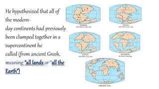 Theory of Continental Drift Science Presentation in Green Light Yellow ...