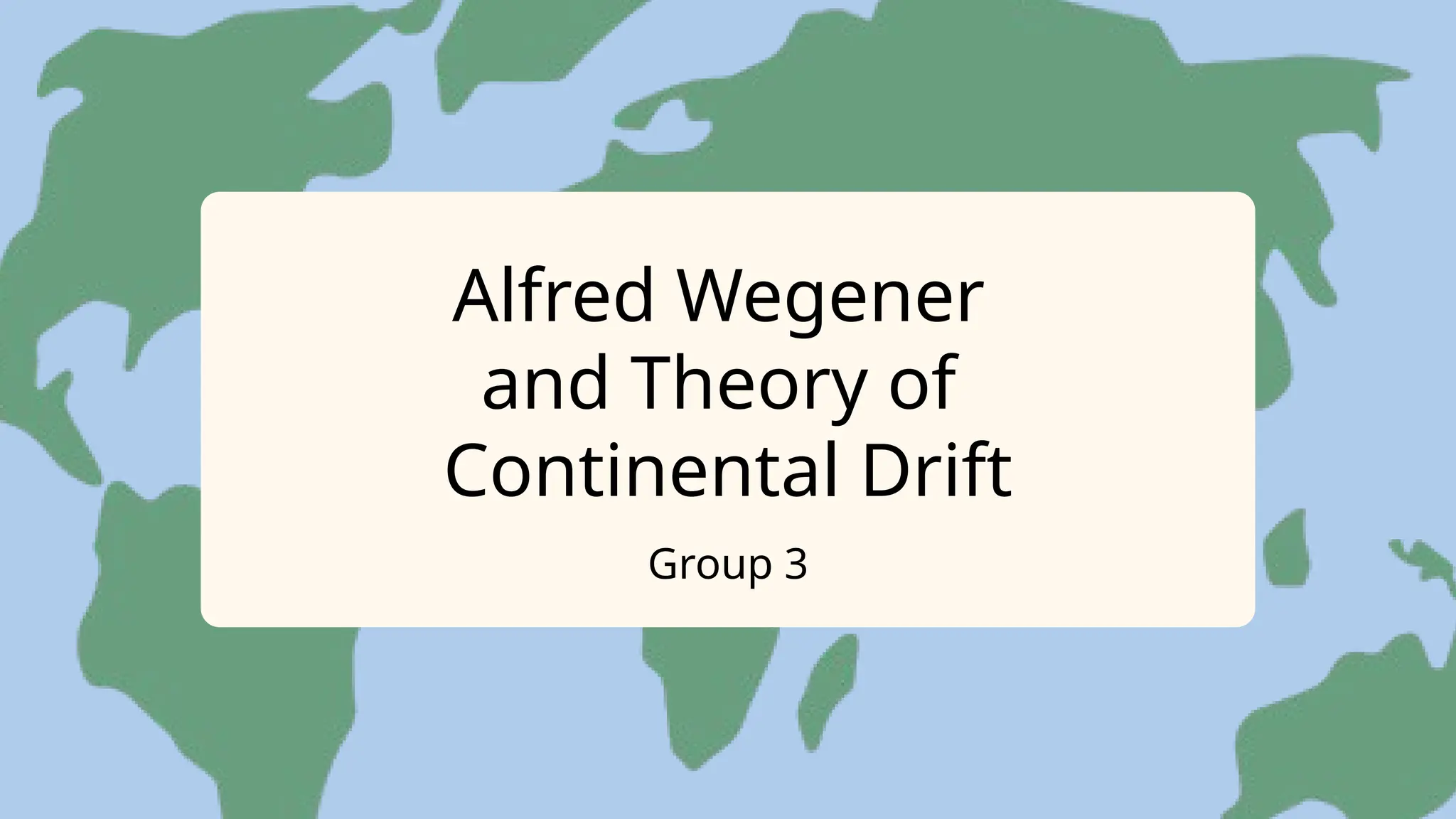 Theory of Continental Drift Science Presentation in Green Light Yellow ...