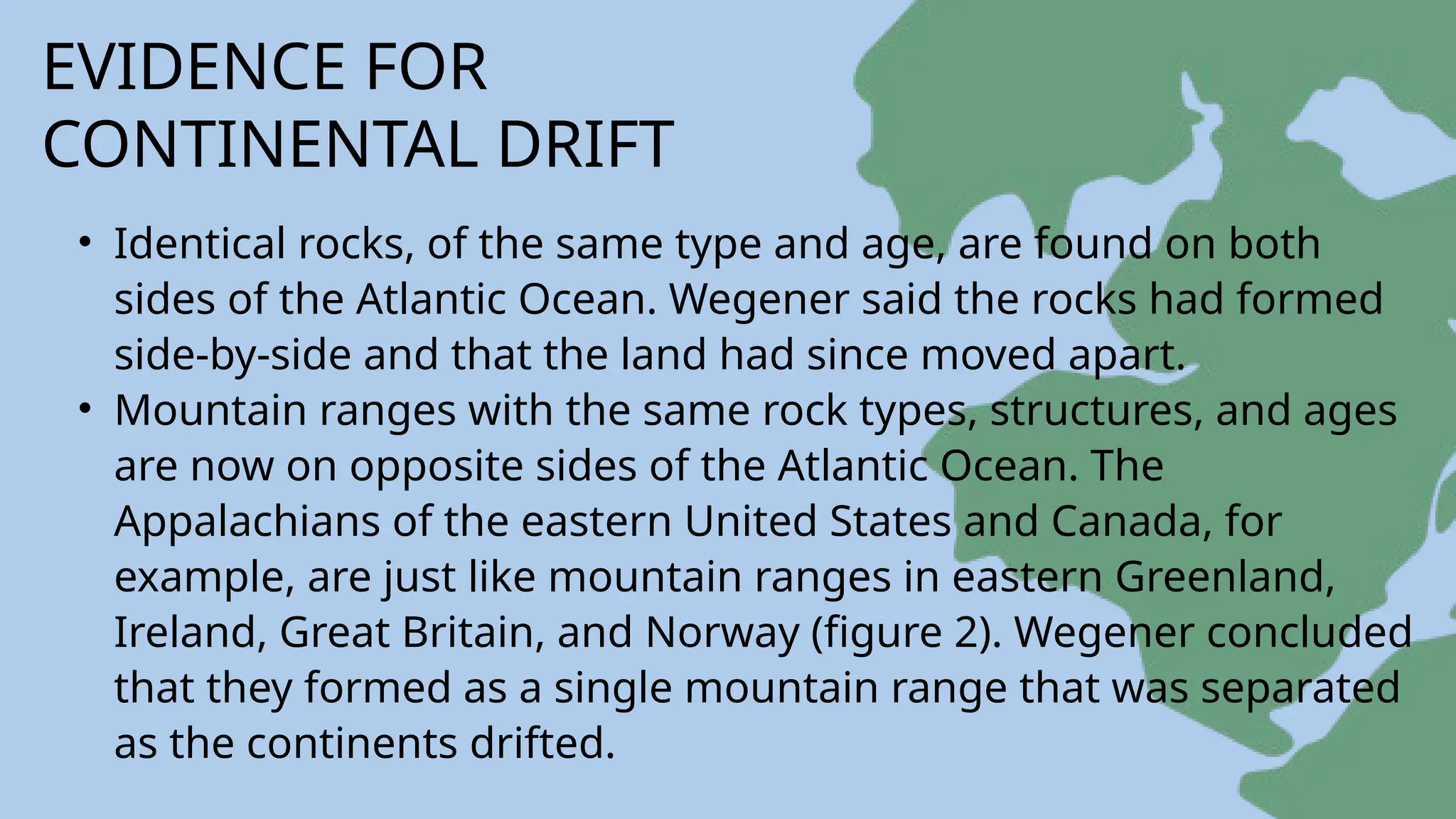 Theory of Continental Drift Science Presentation in Green Light Yellow ...