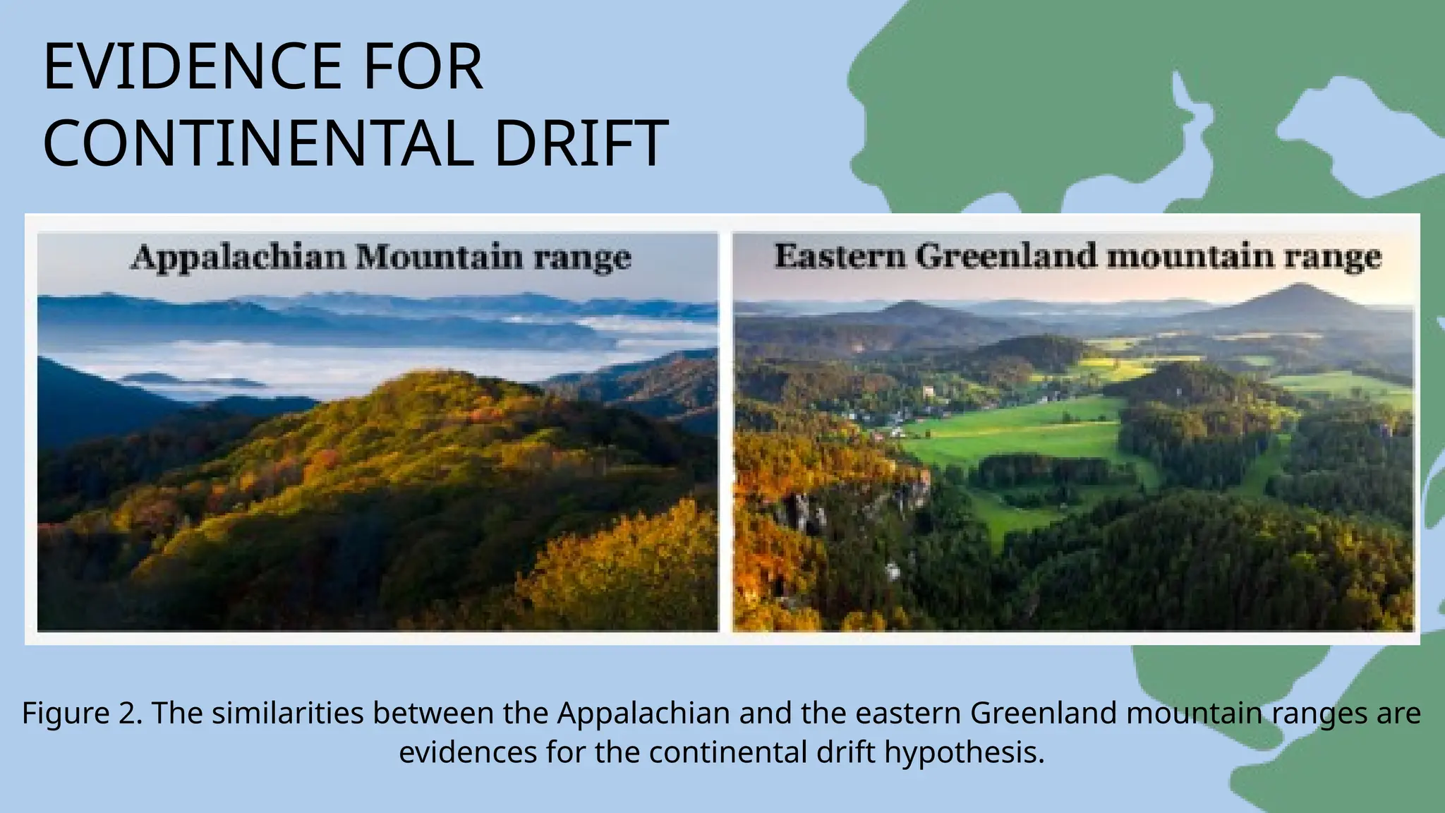 Theory of Continental Drift Science Presentation in Green Light Yellow ...