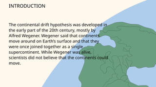 Theory of Continental Drift Science Presentation in Green Light Yellow ...
