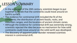 Theory of Continental Drift Science Presentation in Green Light Yellow ...
